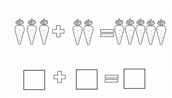Учимся считать — карточки с заданиями для 1 класса — Все для детского сада